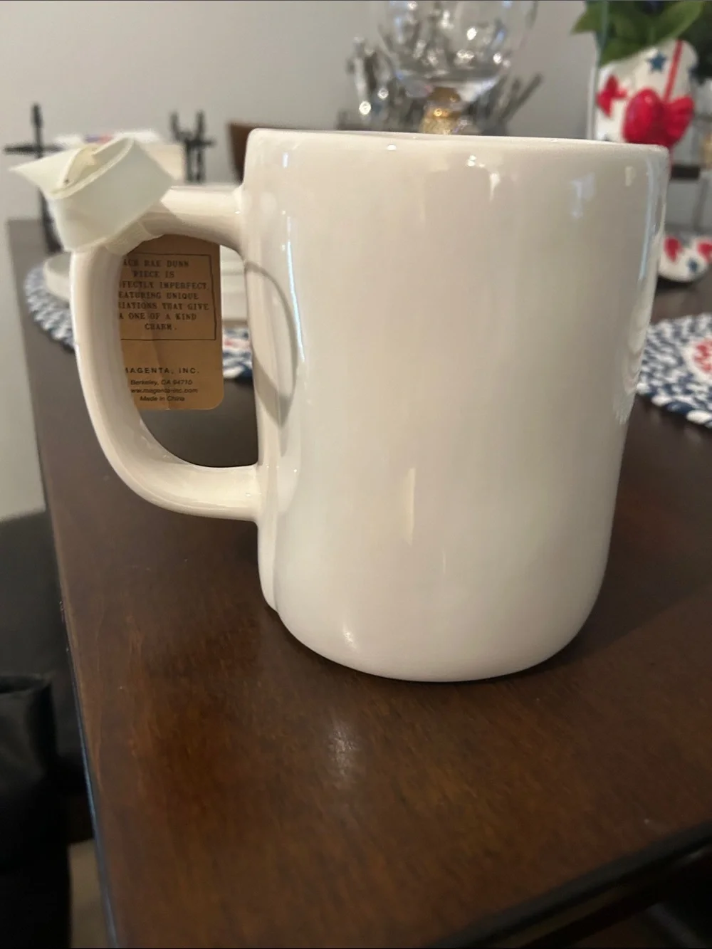 Rae Dunn | Dining | Rae Dunn White Ceramic Land Of The Free Mug With ...